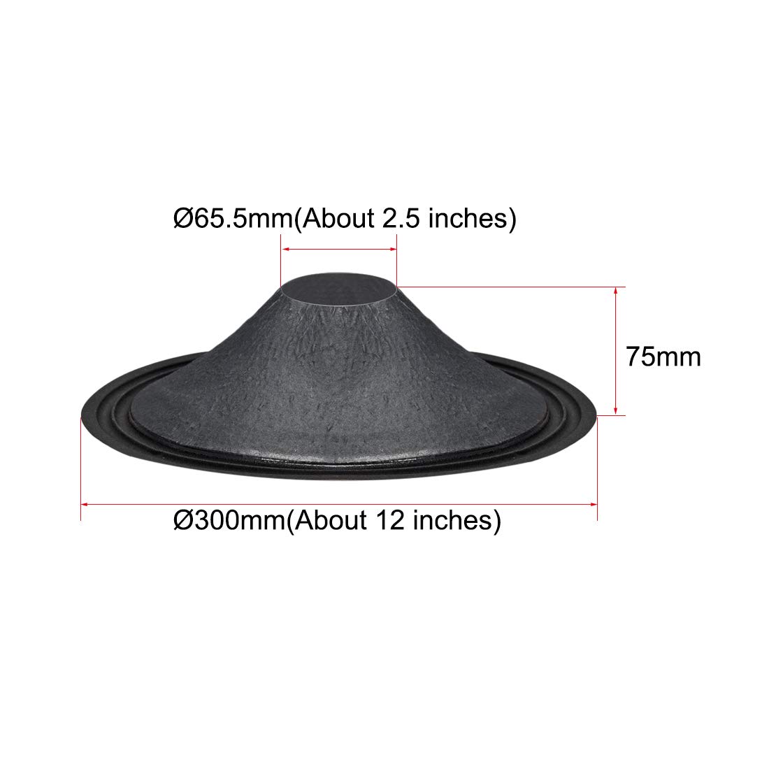 Buy uxcell 12" Paper Speaker Cone Subwoofer Drum Paper 2.5" Coil ...