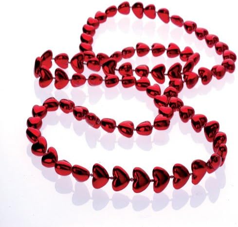 Amazon.com: Metallic Heart Bead Necklaces : Toys & Games