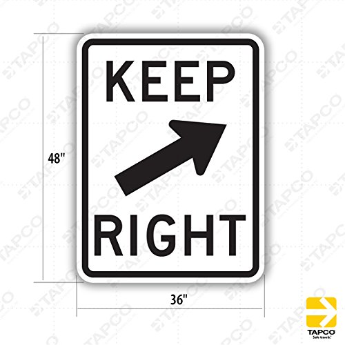 Tapco R4-7B Diamond Grade Cubed Rectangular Lane Control Sign, Legend ...