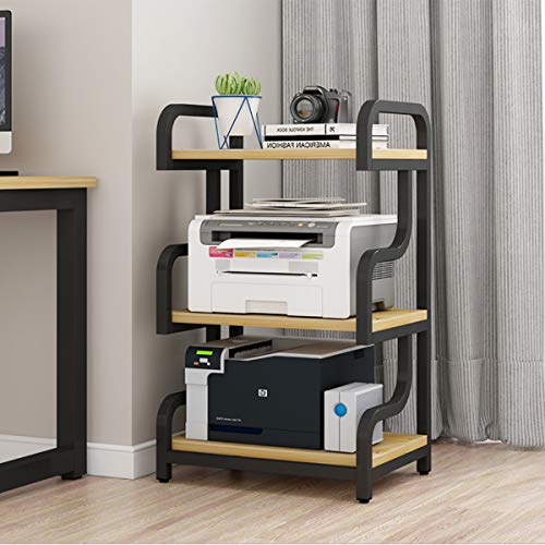 Natwind Home Printer Stand Storage Rack with Anti-Skid Pads 3-Tier ...