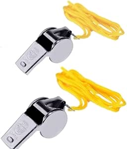 APITO Profissional DE METAL 2 UNIDADES COM CORDÃO : Amazon.com.br: Esporte