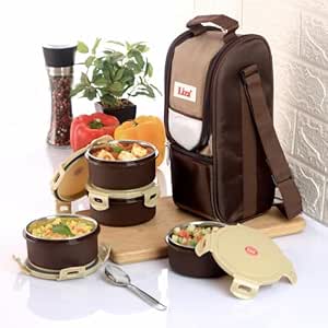 Buy Liza Hot Fresh Airtight Leakproof Inner Steel 4 Container Lunch Box ...