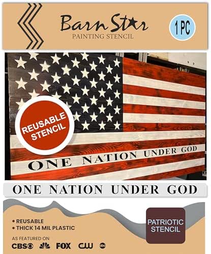Amazon.com: One Nation Under God Reusable Stencil | Paint Your Own Wood ...