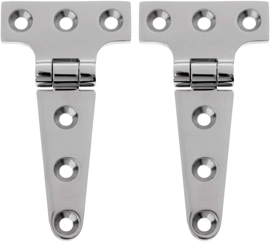 4" Marine Stainless Steel Tee Hinges Boat Cabinet Shed Door&Gate T ...
