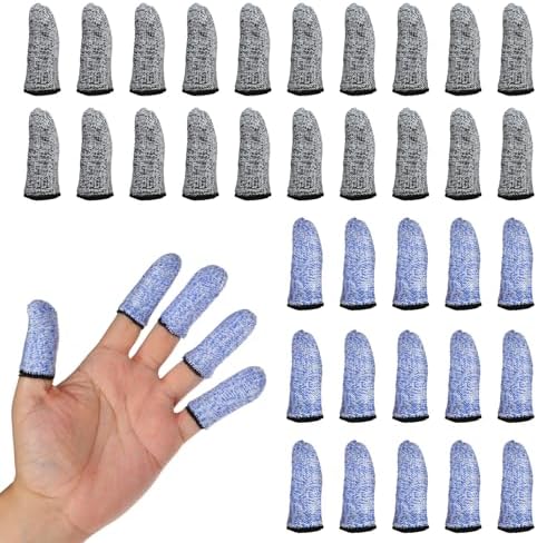 Amazon.com: 40 pcs Anti-Cut Fingertips Finger Cots Cut Resistant ...