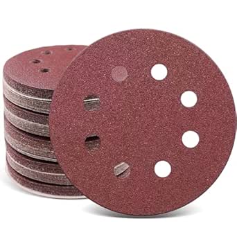 90 Pcs 125mm Sanding Paper, Number of Holes 8 Sanding Sheet for Random ...