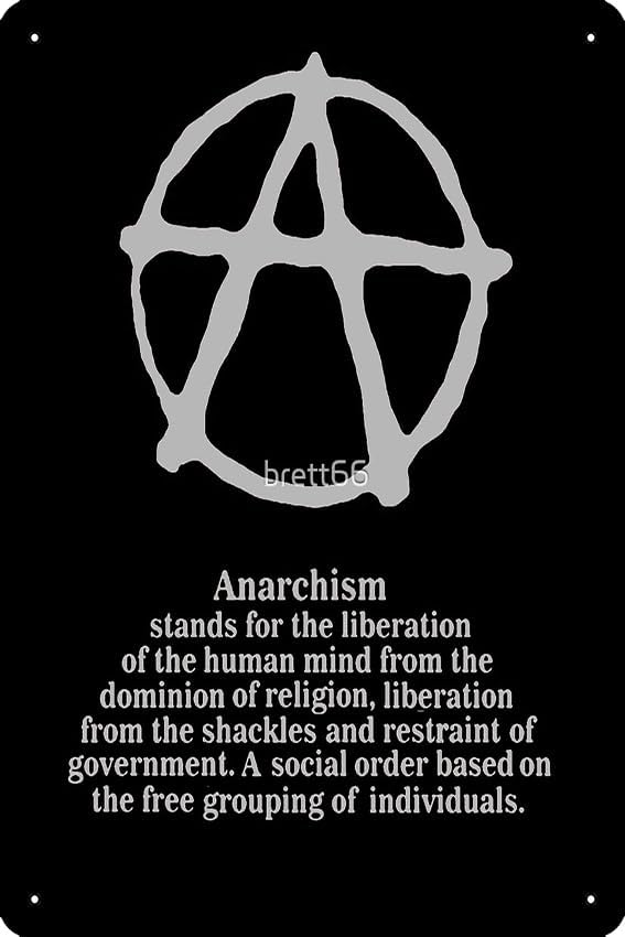 Amazon.com: Oedrtqi Anarchy. Poster Funny Metal Tin Sign for Home ...