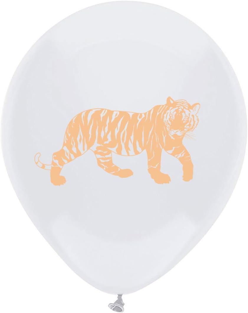 Amazon.com: Tiger Latex Balloons, 16-Pack 12inch Safari Jungle Zoo ...