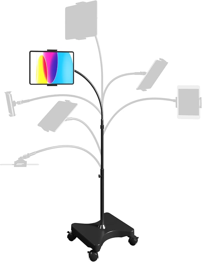 Amazon.com: LEVO Adjustable Height Floor Stand on Wheels - Black with ...