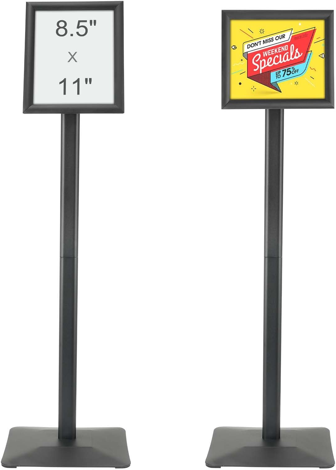 Amazon.com : VEVOR Pedestal Sign Holder, 8.5 x 11 Inch Vertical and ...