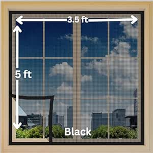 Atlara Fiberglass Mosquito Net for Windows Pre Stitched with Fastener ...