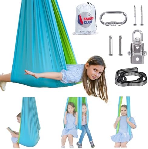 Amazon.com : Sensory Swing (Double Layer) Outdoor & Indoor Swing with ...