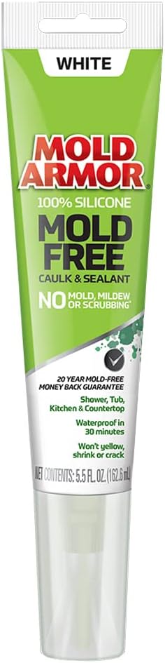 Amazon.com: MOLD ARMOR 100% Silicone Mold Free Caulk & Sealant (White ...