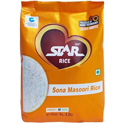 Star 555 Rice - Sona Masoori, 1kg Pouch : Amazon.in: Grocery & Gourmet ...