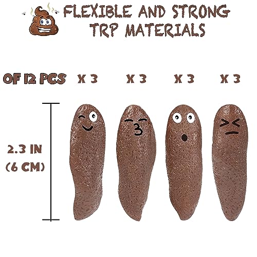 Snapklik.com : Jishi Poop Finger Slingshot 12-Pack Flying Rubber Poo ...
