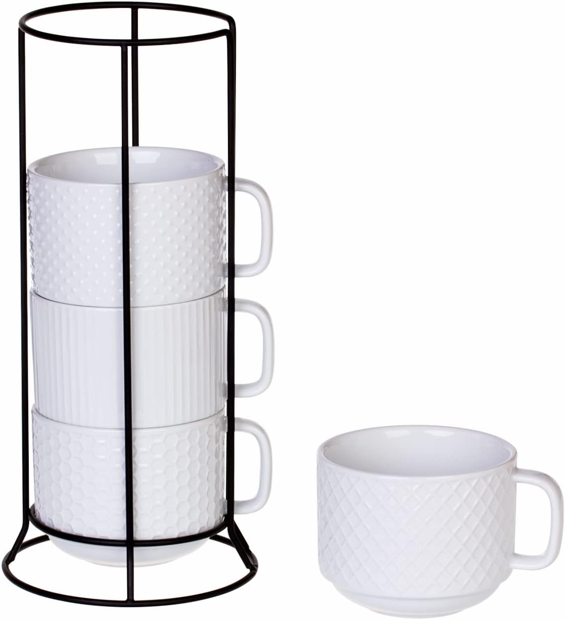 Amazon.com: Amuse- Professional Barista Classic Stackable Mug- Set of 6 ...