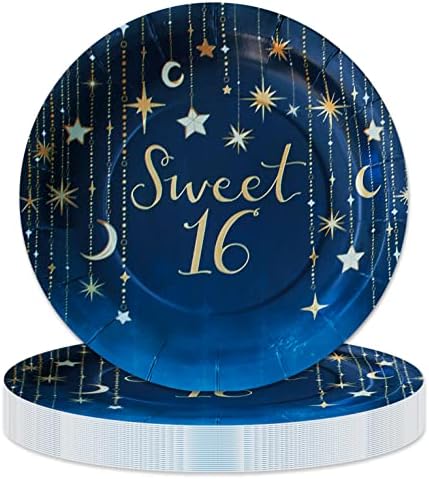 Amazon.com: Havercamp Sweet 16 Birthday 9in. Plates (24-pack). 24 round ...