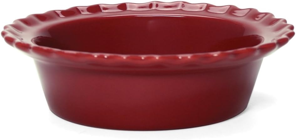Amazon.com: Chantal Classic Ceramic Bakeware, 5" Mini Pie, Apple Red ...