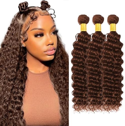 Amazon.com : Luxvogue Bundles Human Hair 22 24 26 Inch Deep Wave Dark ...