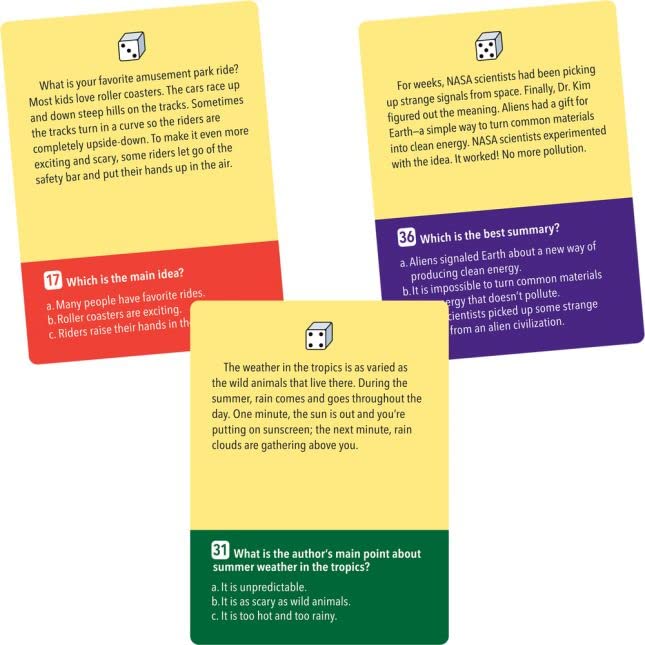 Snapklik.com : Really Good Stuff Comprehension Game Trio: Main Idea