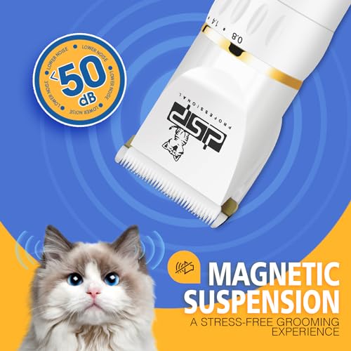 Snapklik.com : Pet Clippers For Cats - Low Noise, 3-Speed Grooming Kit ...