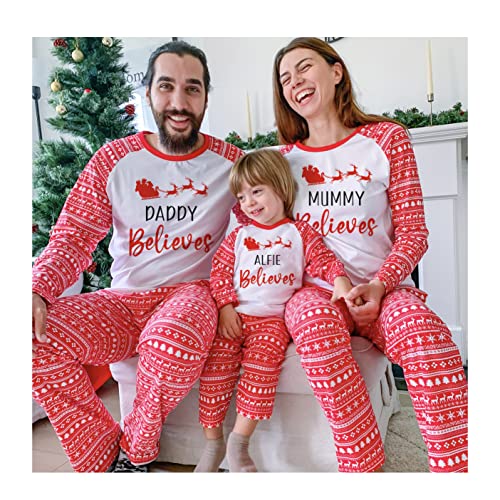 Personalised Family Christmas Pyjamas with Names | Daddy Mummy Believes ...