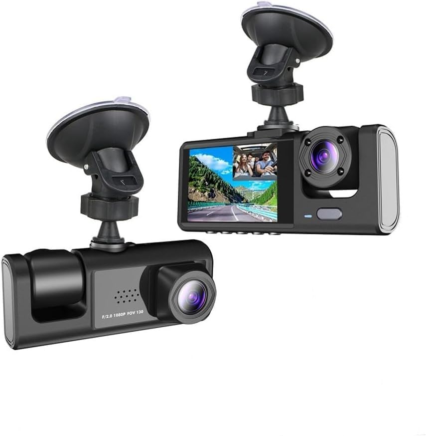Amofatia Dash Camera Mini Car Recorder 2 Inch Screen Front and Inside ...