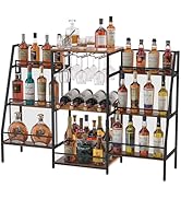 Amazon.com: Versatile Liquor Stand for Home Bar, Wine Rack Freestanding ...