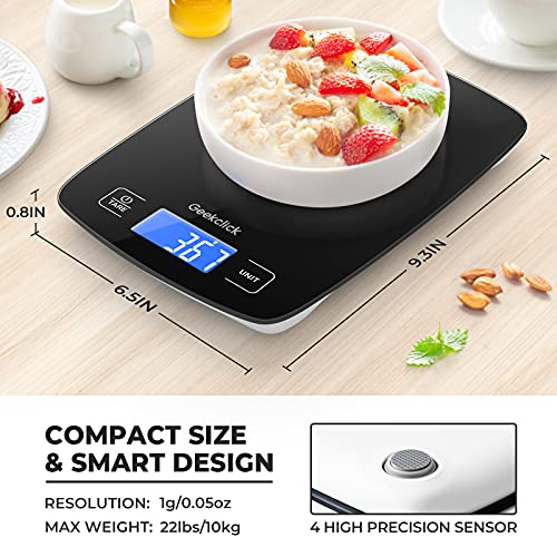 Buy Food Kitchen Scale, Geekclick 22lb Digital Scale for Food Weight ...