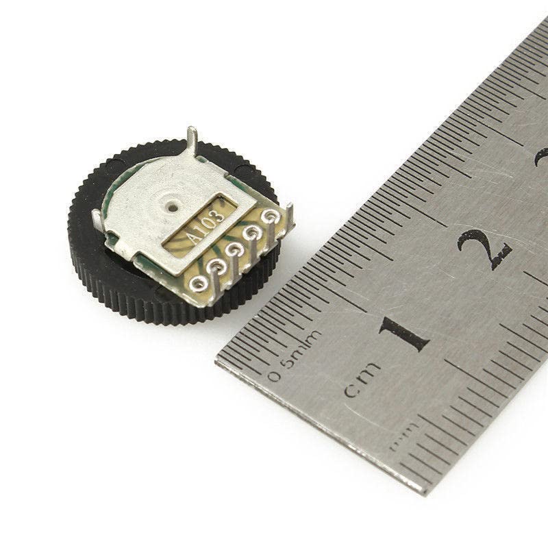 10PCS A103 10K Duplex Gear Potentiometer Dial 16x2mm for Radio MP3/MP4 ...
