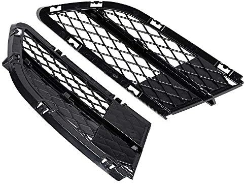 Amazon.com: Matte Black Front Bumper Lower Fog Lights Grilles Grill ...