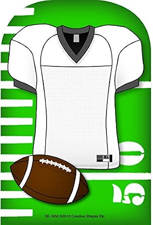 SHAPES ETC. 50 Shts Football Jersey Large Notepad 5inx7in Fall Sports ...