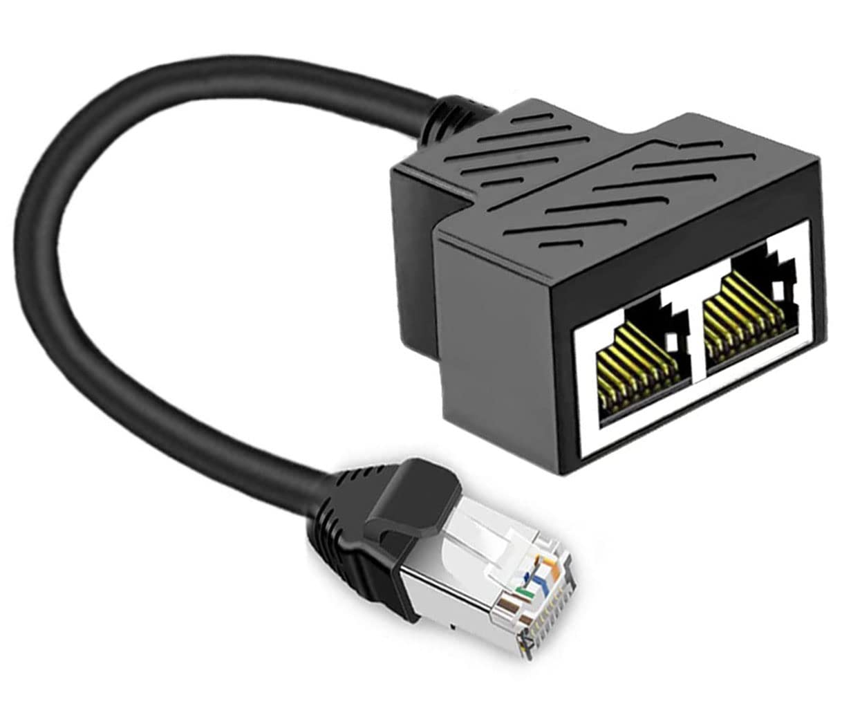 Amazon.com: RJ45 Network Ethernet Splitter 1 2 Cable Adapter Male to 2 ...