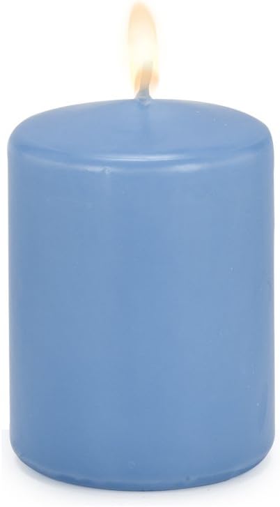Amazon.com: Abbott Collection Slim Pillar Candles, Soft Blue (4 pack ...