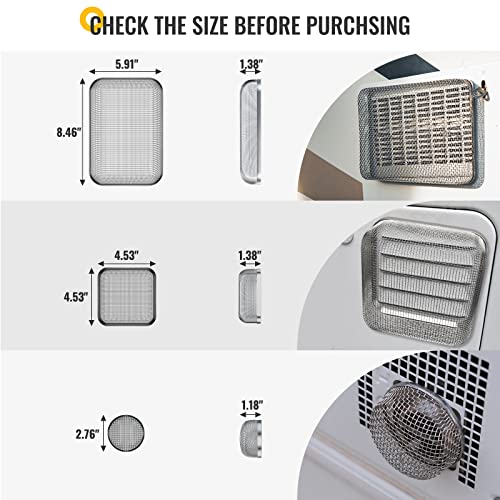 Snapklik.com : RV Furnace Vent Screen,RV Trailer Water Heater Cover ...
