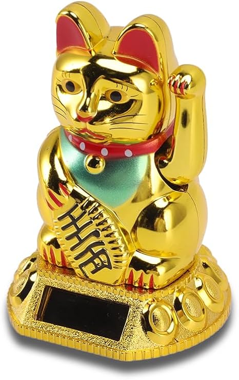 Chinese Lucky Cat Waving Arm Solar Light, Lucky Chinese Waving Cat ...
