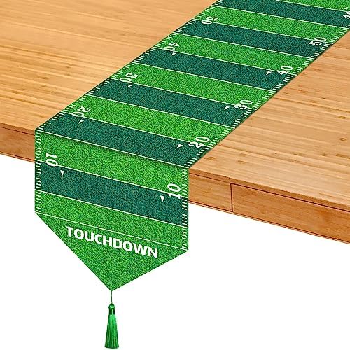 Amazon.com: Football Kitchen Table Runner Decor with Tassels Football ...