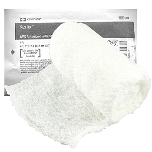 Covidien 3332 KERLIX AMD antimicrobiano rollo de venda, 6 capas, 0,2% ...