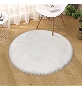 Amazon.com: TENNOLA 15.7 Inch Small Fur Rug Round Sheepskin Rug, Small ...
