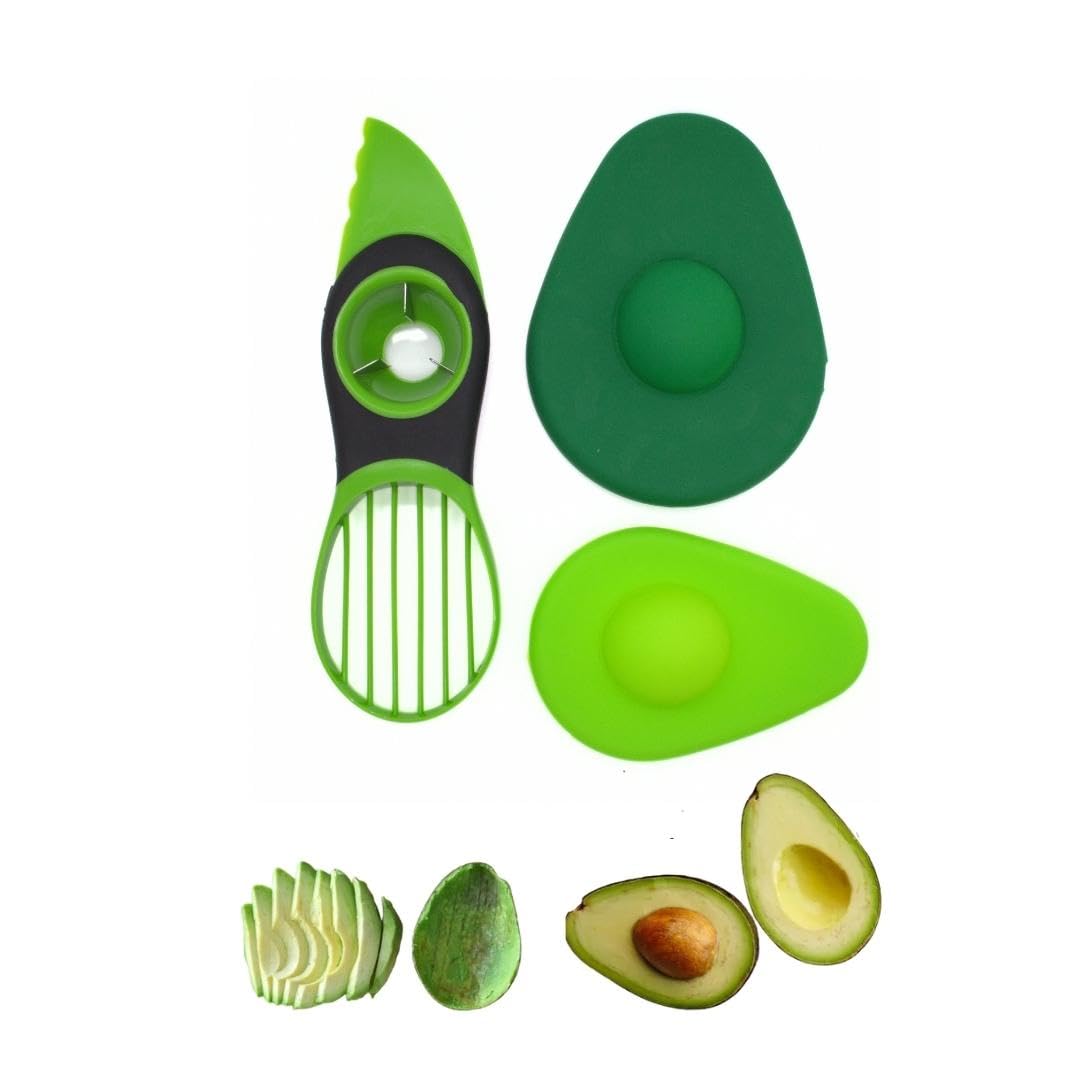 Avocado Saver and Keeper Set 3-in-1 Avocado Slicer Tool with Silicone ...