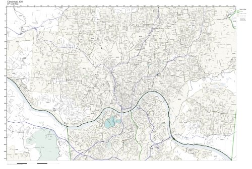 Amazon.com : ZIP Code Wall Map of Cincinnati, OH ZIP Code Map Laminated ...