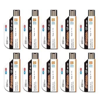 Frigga 10 Pack Temperature Data Logger Single Use Temperature Recorder ...