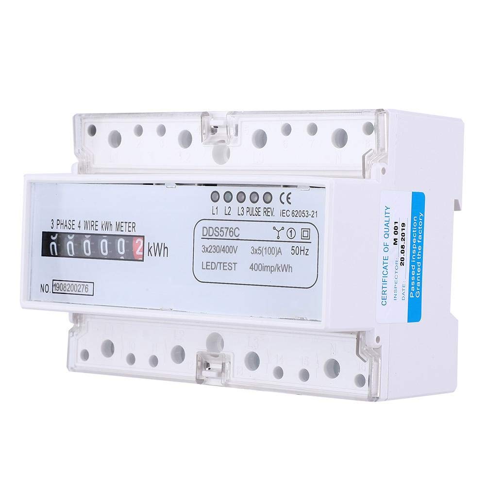 Buy 3 Phase 4 Wire Electric Meter, 380V AC DIN Rail Energy Meter ...