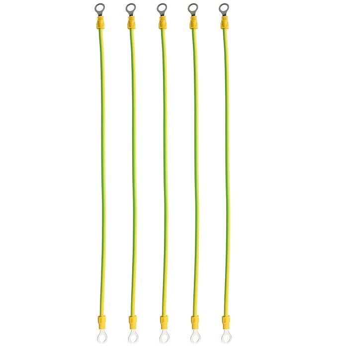 Buy RLECS 5pcs Grounding Wire 30cm 13AWG Jumper Photovoltaic Ground ...