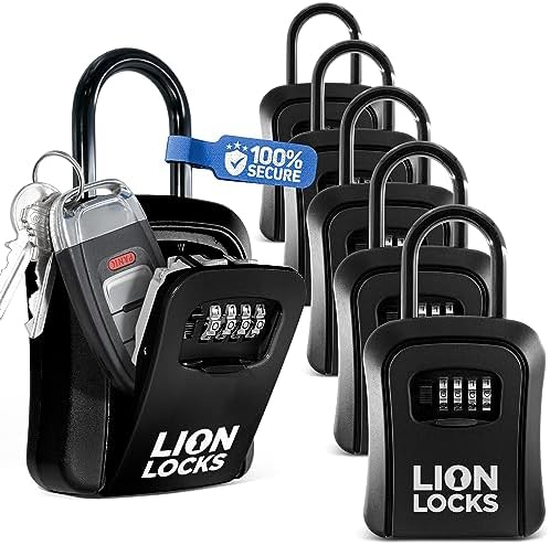 Amazon.com: Lion Locks 1500 Key Lock Box with Code, Lockbox for Keys ...