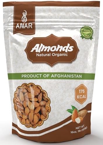 Amazon.com : ANAR Almonds from Afghanistan | 16oz (454g) bag | Whole ...