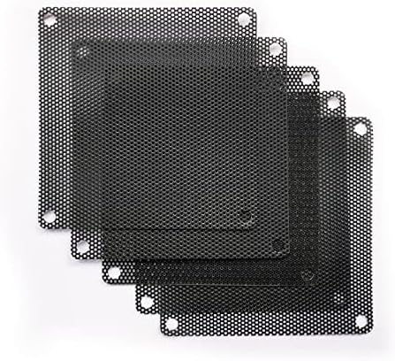 80mm 8cm PVC PC Cooler Fan Dust Filter Case Cover Computer Mesh Black ...