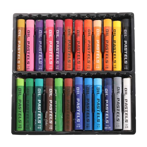 PATIKIL Creamy Oil Pastels, 24Color Soft Oil Crayons Pastels Stick Art ...