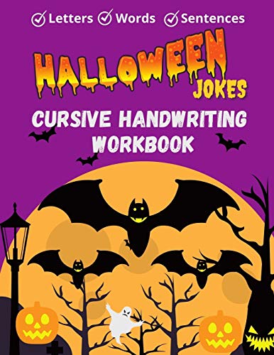Buy Cursive Handwriting Workbook: Halloween Jokes Cursive Handwriting ...