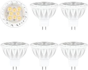 Kapata MR16 LED Bulb Dimmable 50W Halogen Replacement GU5.3 Base LED Light Bulbs for Recessed ...